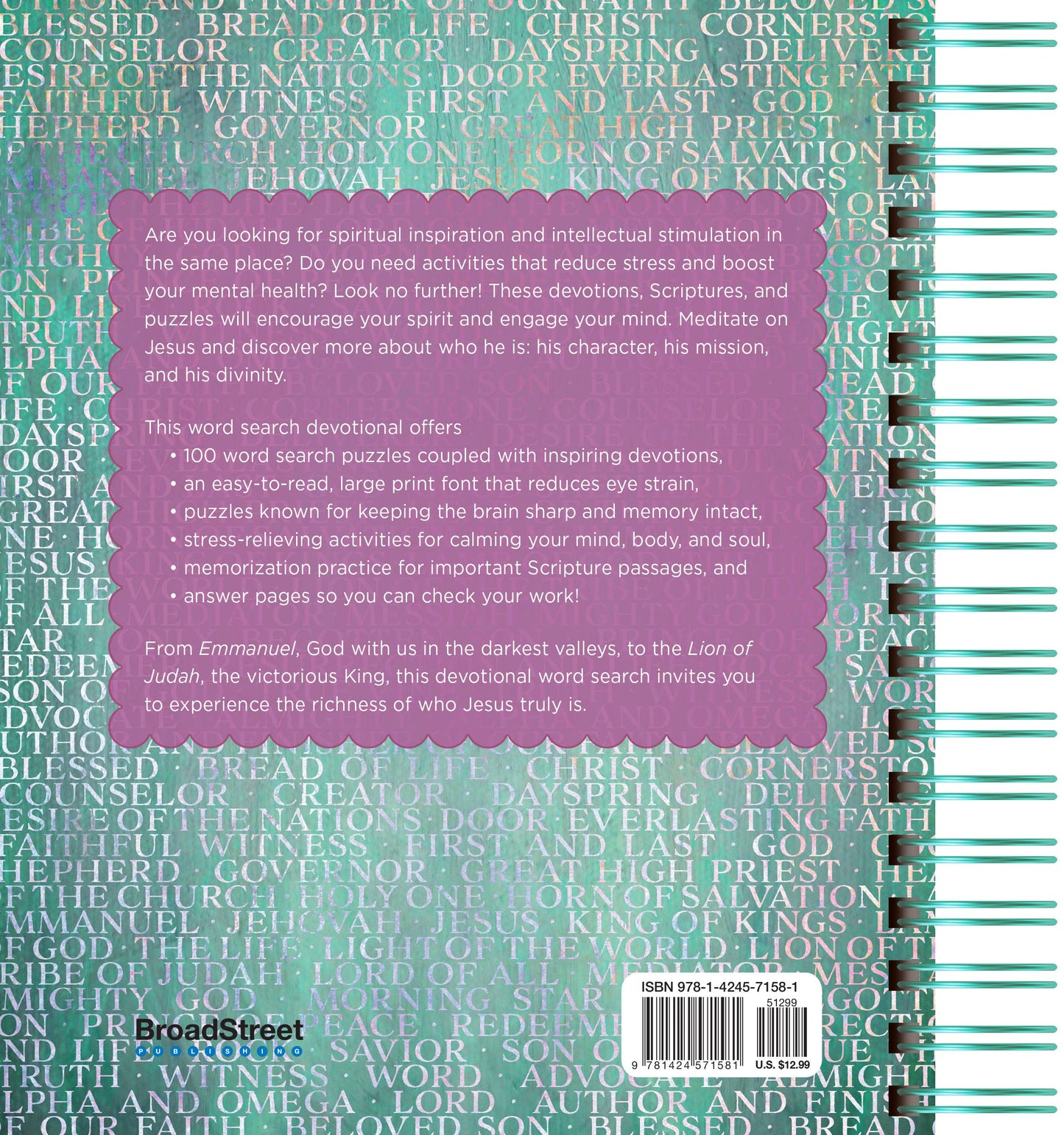 100 Meditations on the Names of Jesus (Word Search Devo) – Sorrells Farms