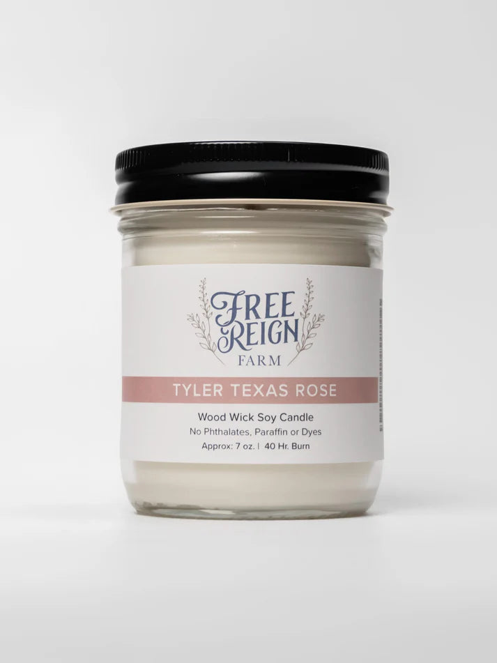Free Reign Tyler Texas Rose 7oz Candle – Sorrells Farms