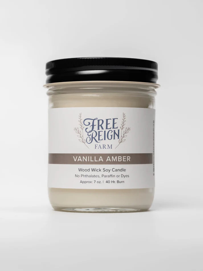 Free Reign Vanilla Amber Candle – Sorrells Farms